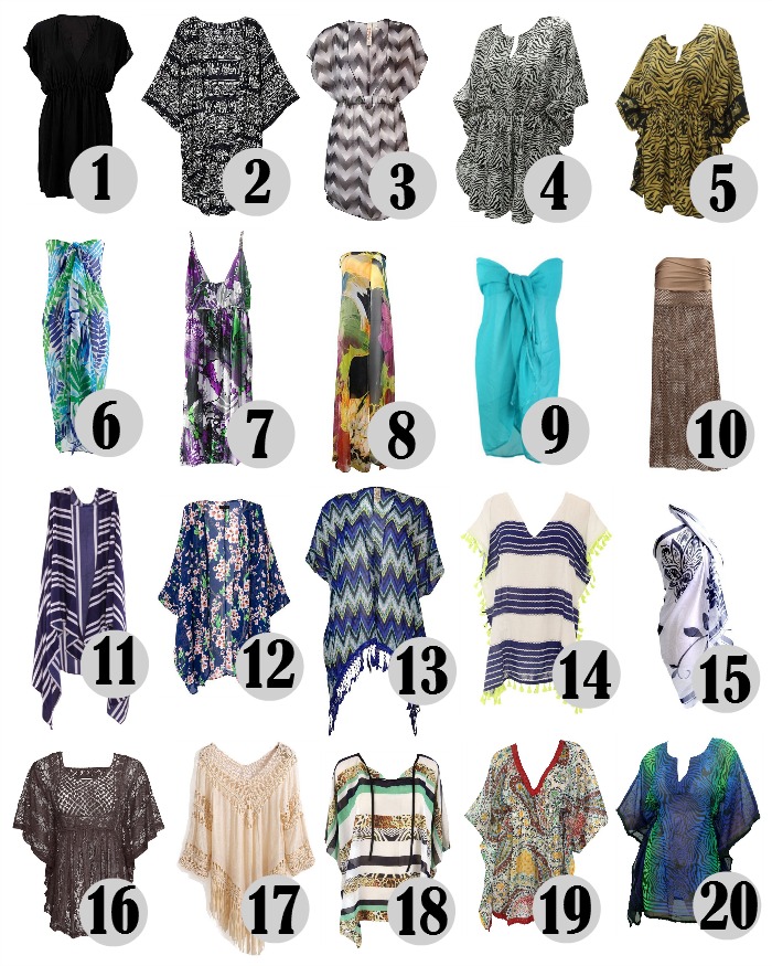 bathing suit cover ups numbered - Everyday Shortcuts