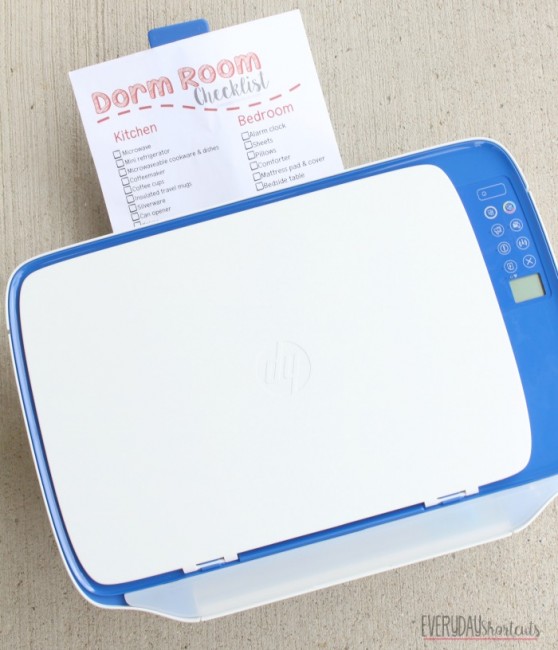 Dorm Room Checklist - Everyday Shortcuts