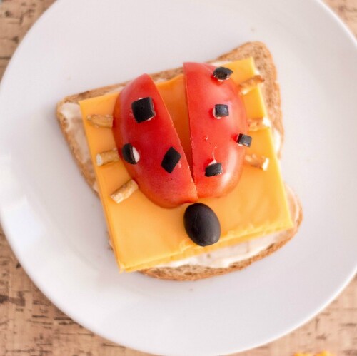 Open-Faced Ladybug Sandwich - Everyday Shortcuts