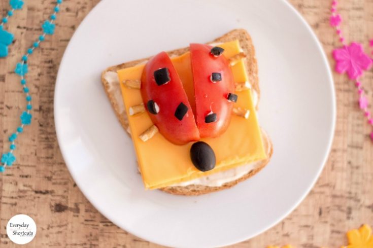 Open-Faced Ladybug Sandwich - Everyday Shortcuts