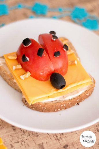Open-Faced Ladybug Sandwich - Everyday Shortcuts