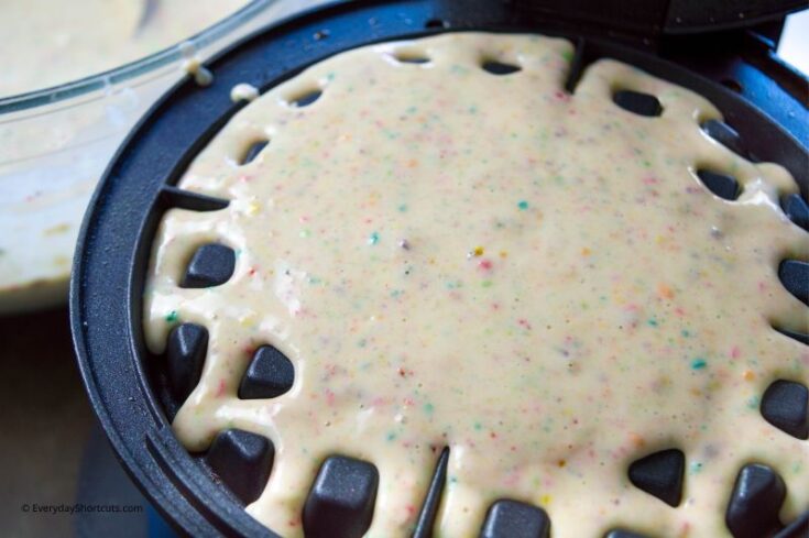Fruit Loops Waffles - Everyday Shortcuts