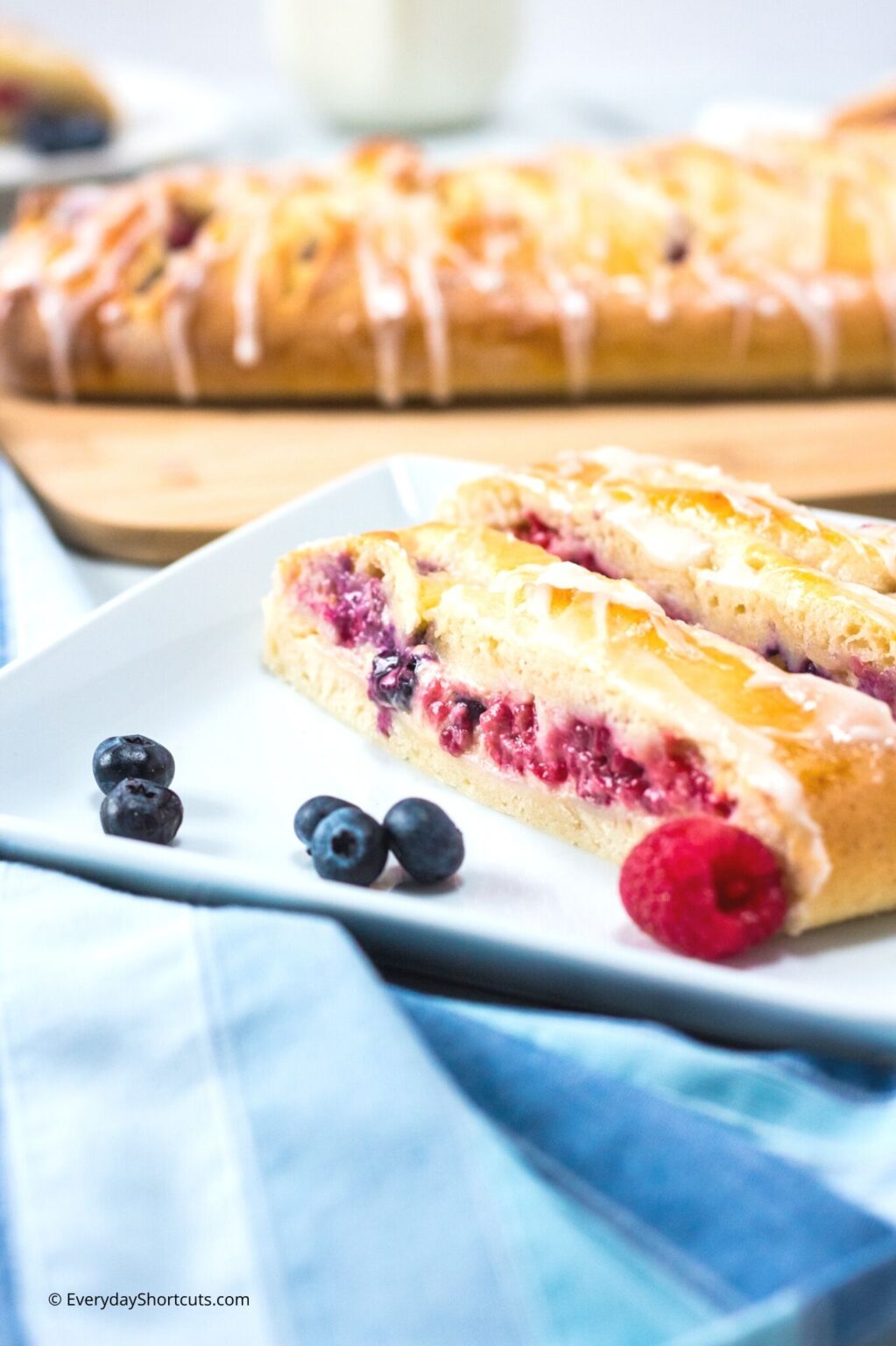 Fresh Berry Danish with Lemon Glaze - Everyday Shortcuts