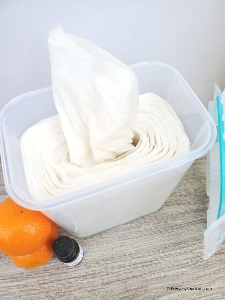 Homemade Disinfectant Wipes - Everyday Shortcuts