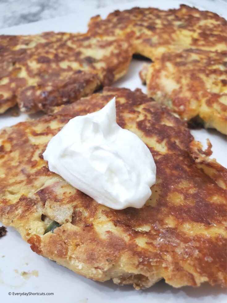 Loaded Fried Mashed Potato Cakes - Everyday Shortcuts