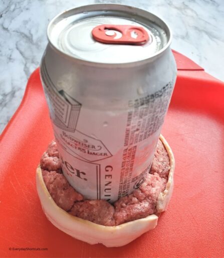 Loaded Beer Can Bacon Burgers - Everyday Shortcuts