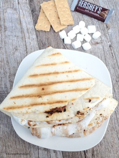 S'mores Tortilla Dessert Wrap - Everyday Shortcuts