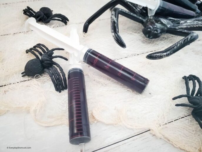 Swamp Sludge Jello Syringes for Halloween - Everyday Shortcuts