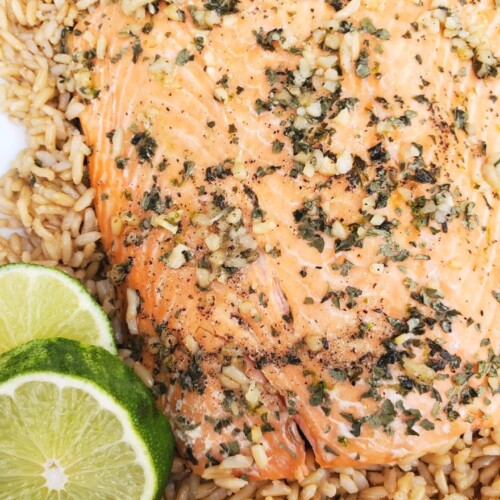 Baked Garlic Cilantro Salmon - Everyday Shortcuts