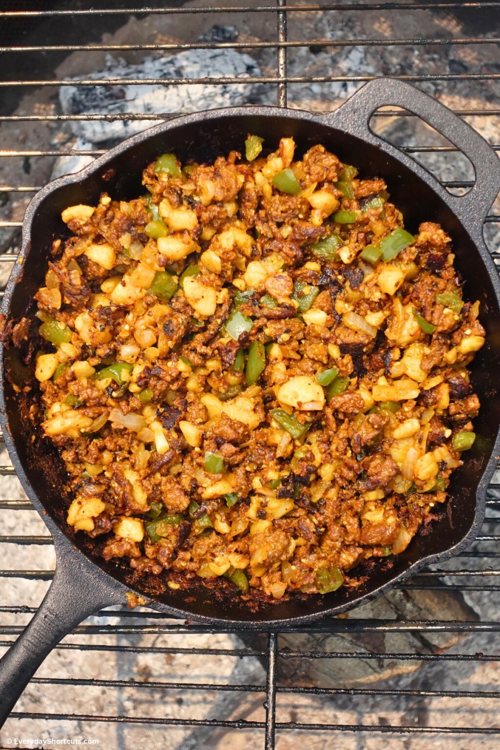 Campfire Breakfast Hash with Chorizo - Everyday Shortcuts