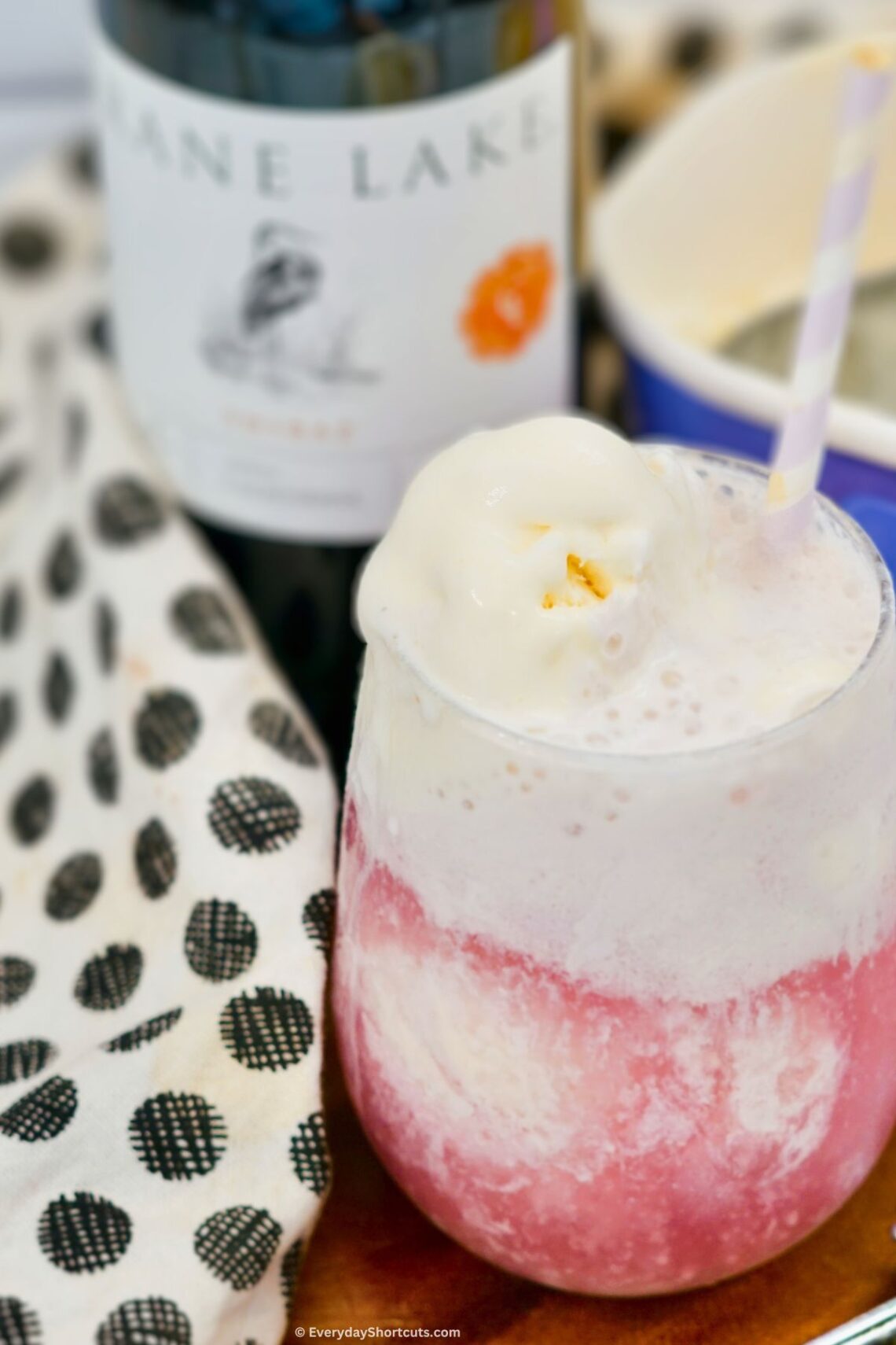 Red Wine Ice Cream Floats - Everyday Shortcuts