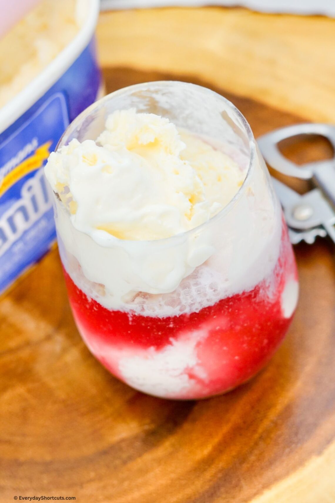 Red Wine Ice Cream Floats - Everyday Shortcuts