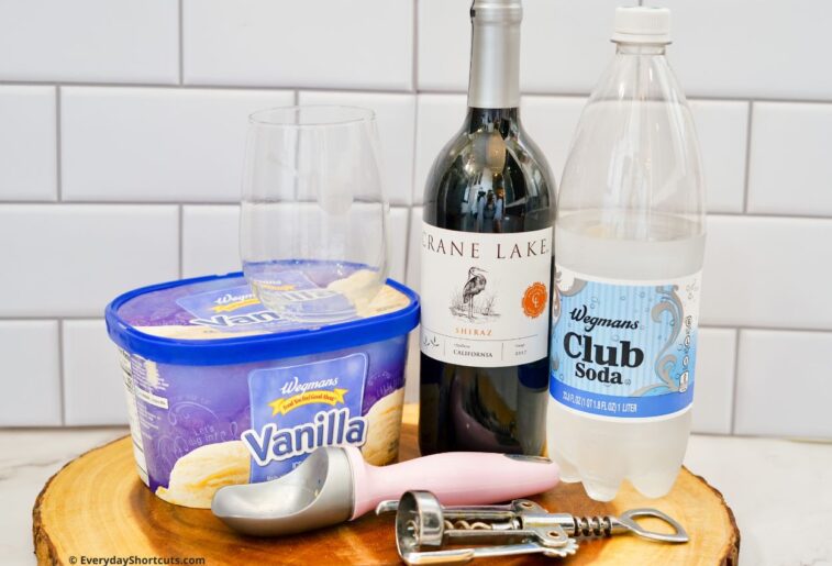 Red Wine Ice Cream Floats - Everyday Shortcuts