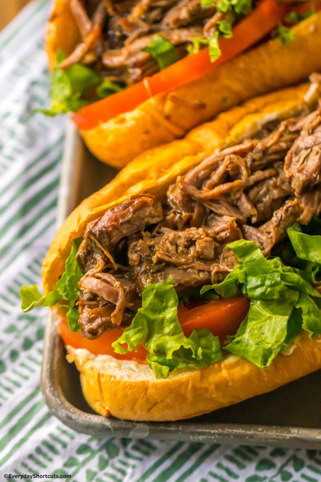 Slow Cooker Roast Beef Po' Boys - Everyday Shortcuts