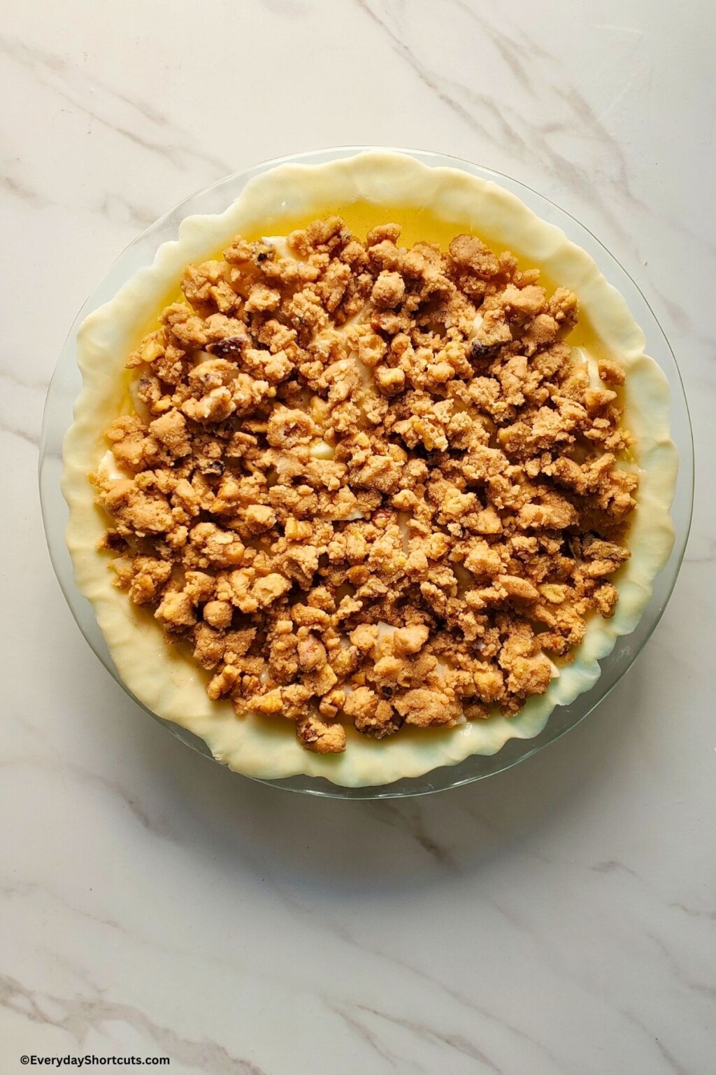 Sour Cream Apple Walnut Pie - Everyday Shortcuts