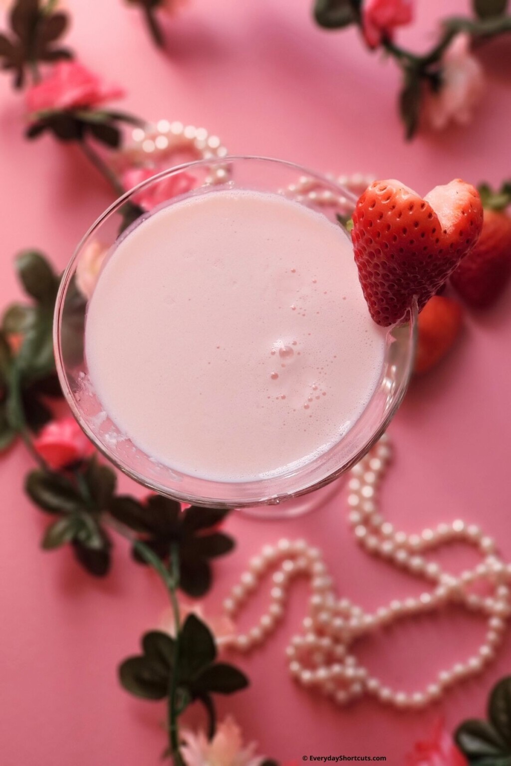 Strawberries and Cream Martini - Everyday Shortcuts