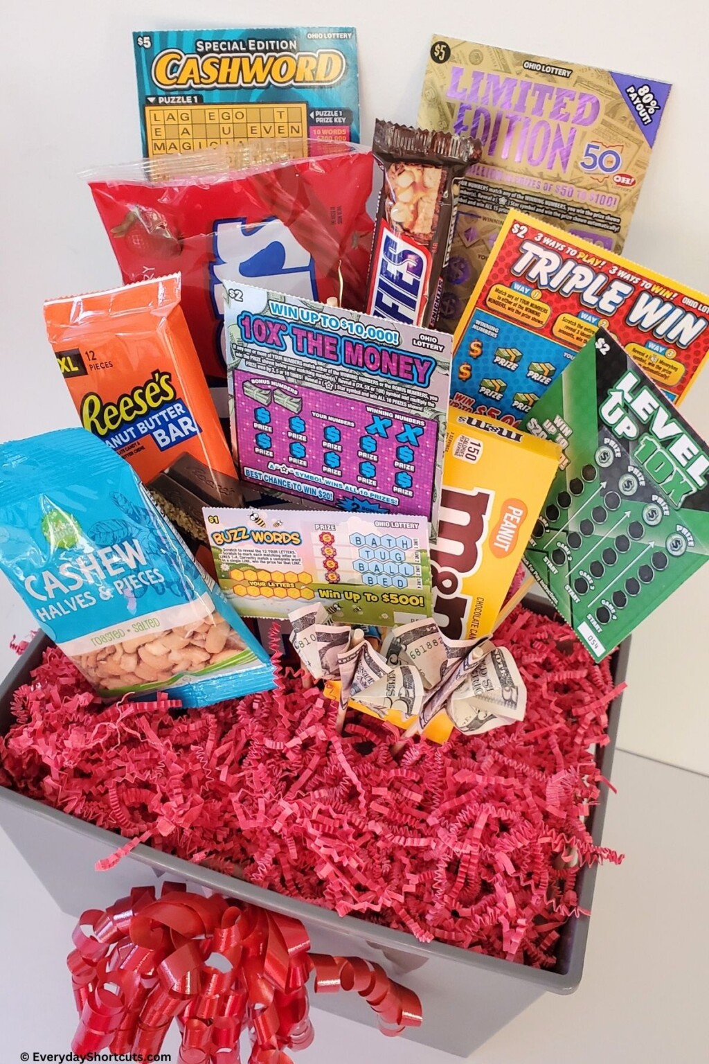 Candy and Lottery Ticket Bouquet - Everyday Shortcuts