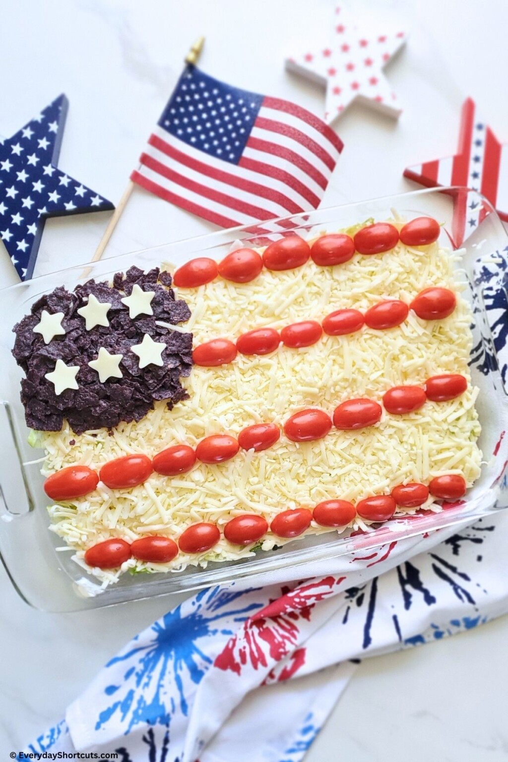 American Flag Taco Dip - Everyday Shortcuts