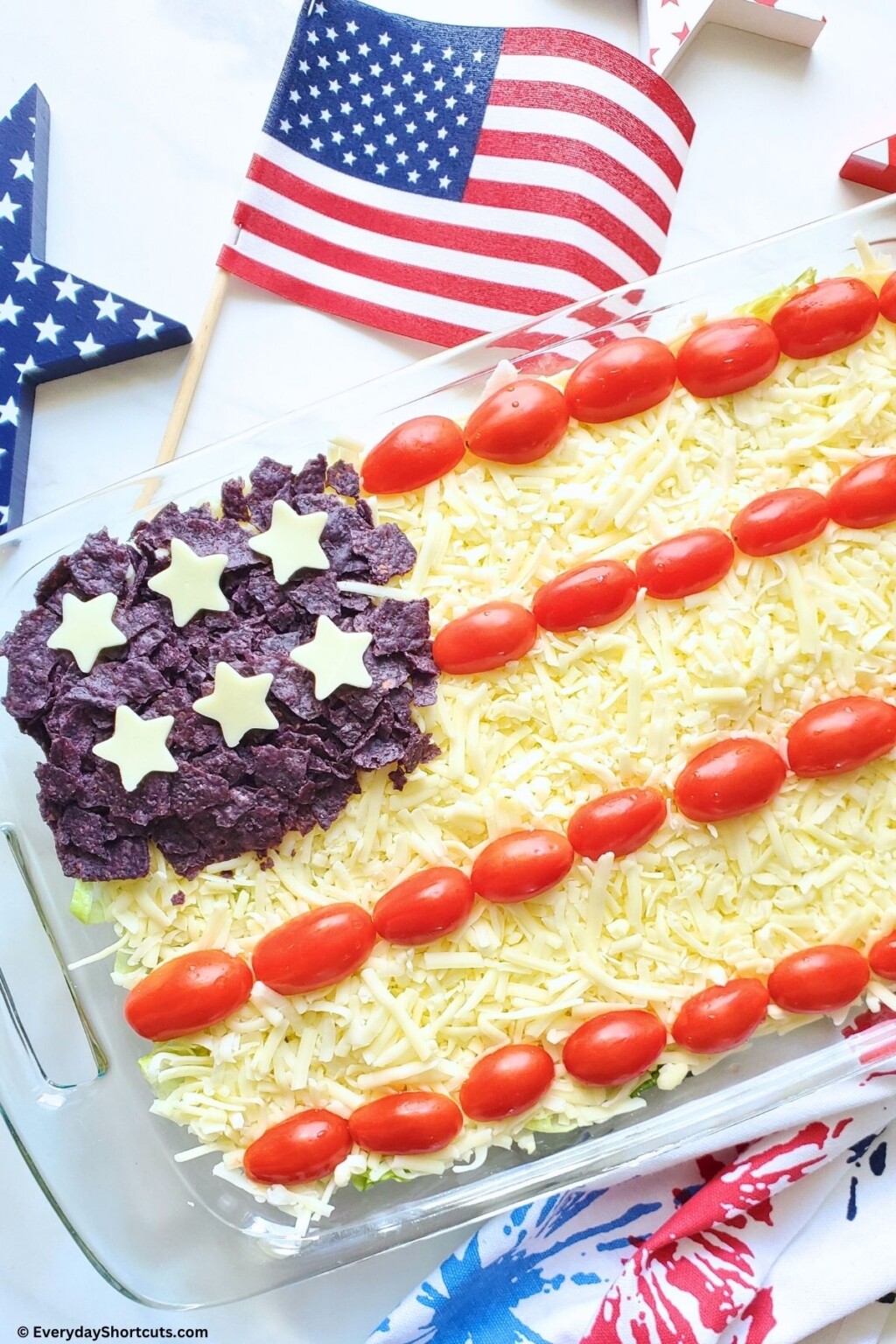 American Flag Taco Dip - Everyday Shortcuts
