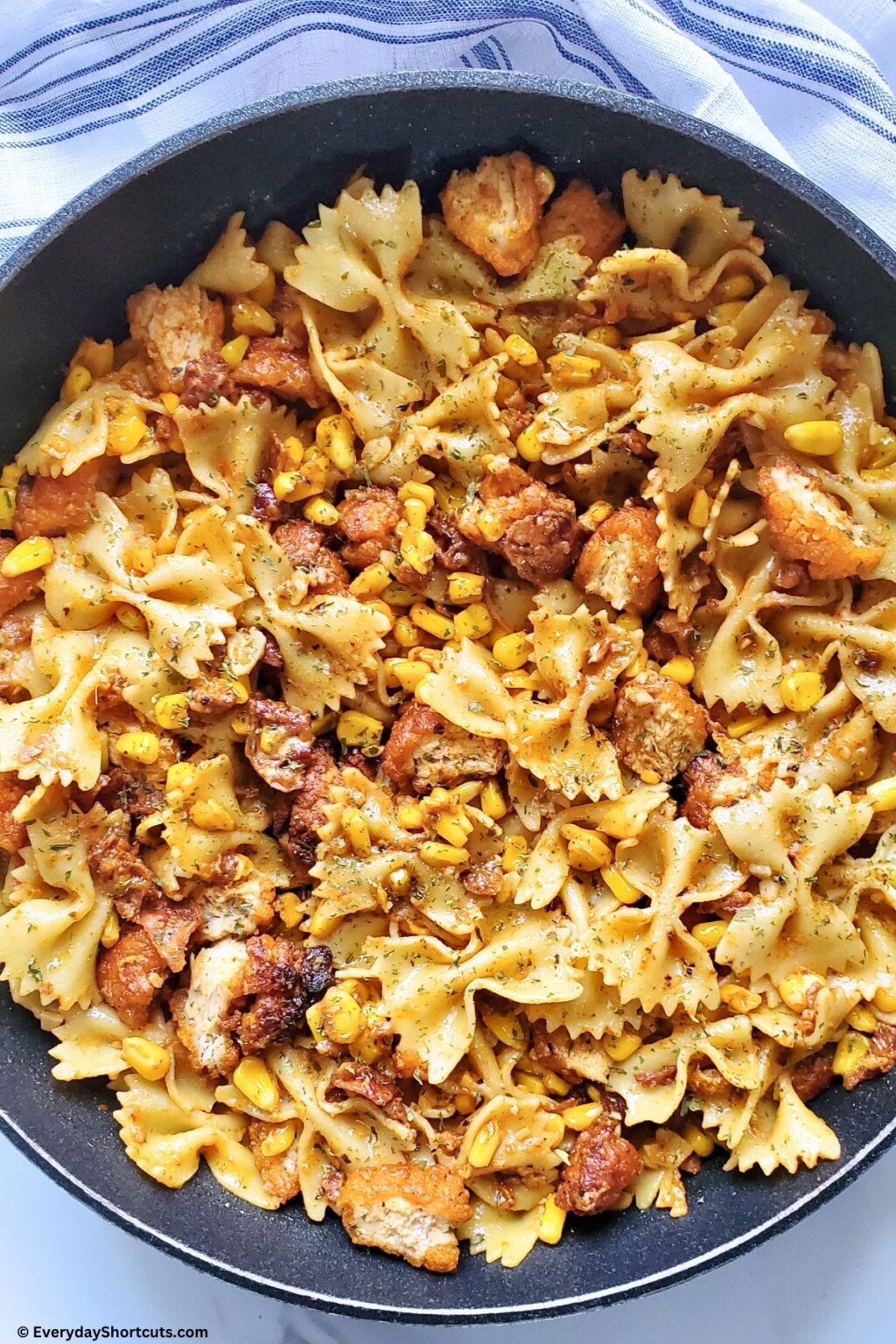 Creamy Chicken and Corn Pasta - Everyday Shortcuts