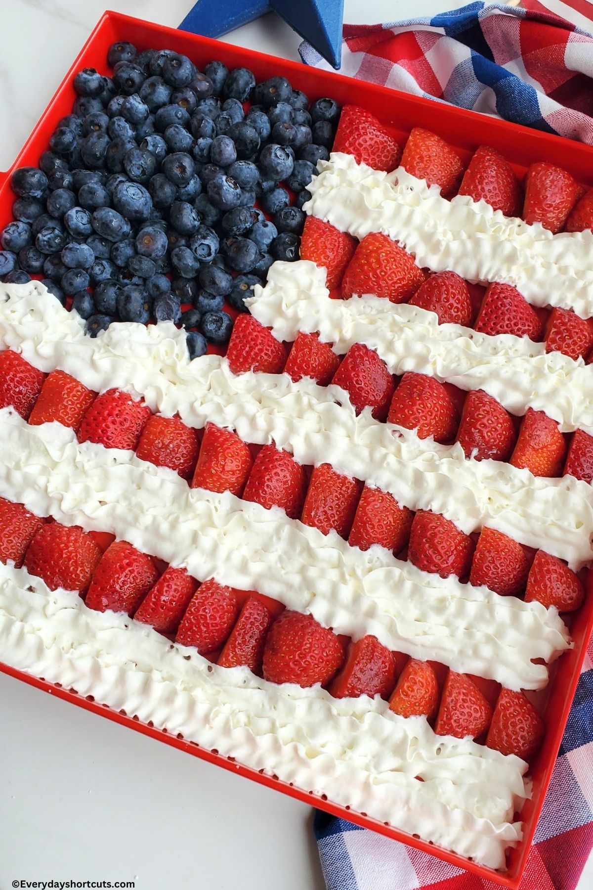 American Flag Fruit Platter - Everyday Shortcuts