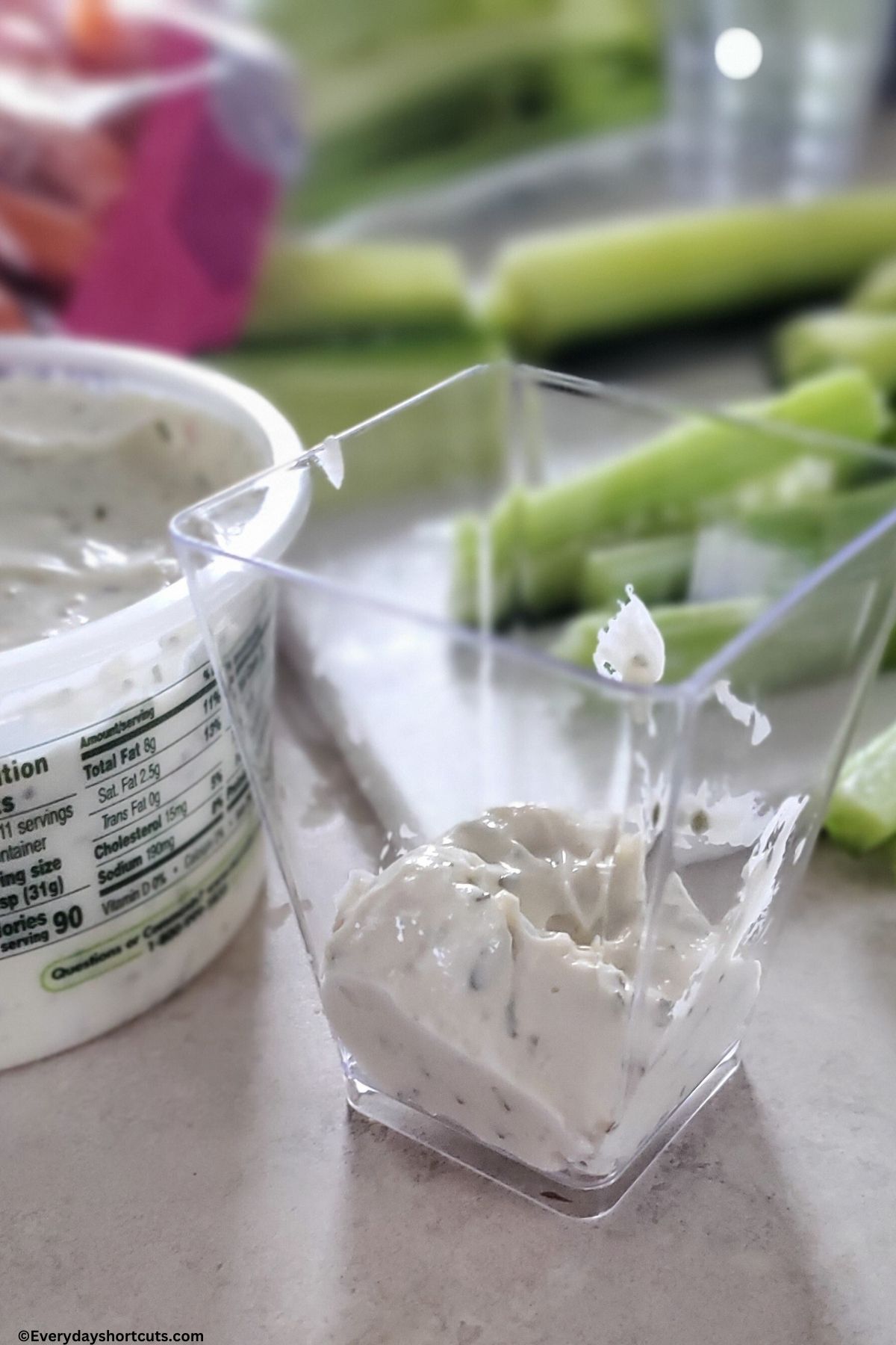 Game Day Veggie Cups - Everyday Shortcuts
