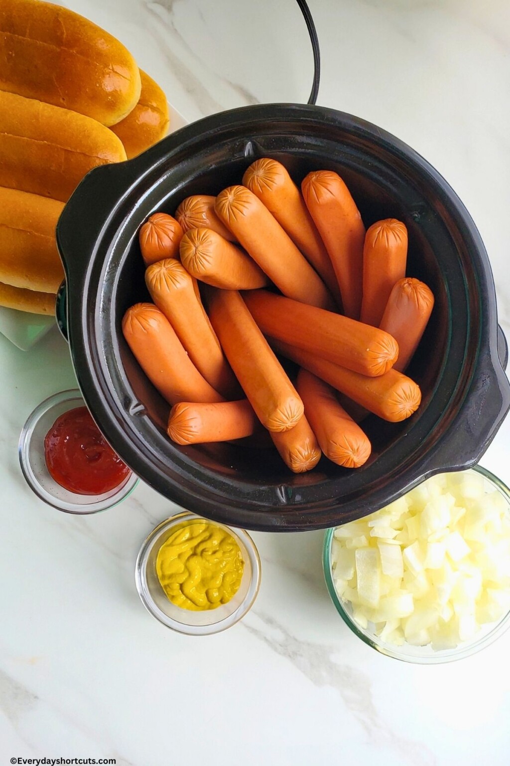 Slow Cooker Hot Dogs - Everyday Shortcuts