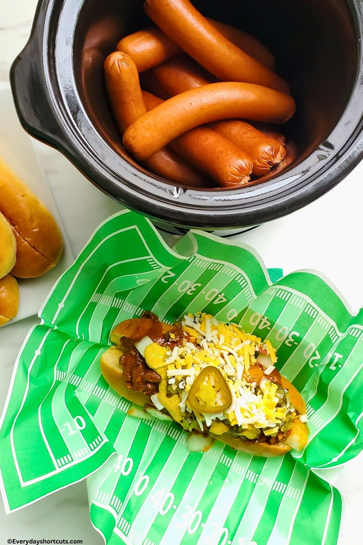 Slow Cooker Hot Dogs - Everyday Shortcuts