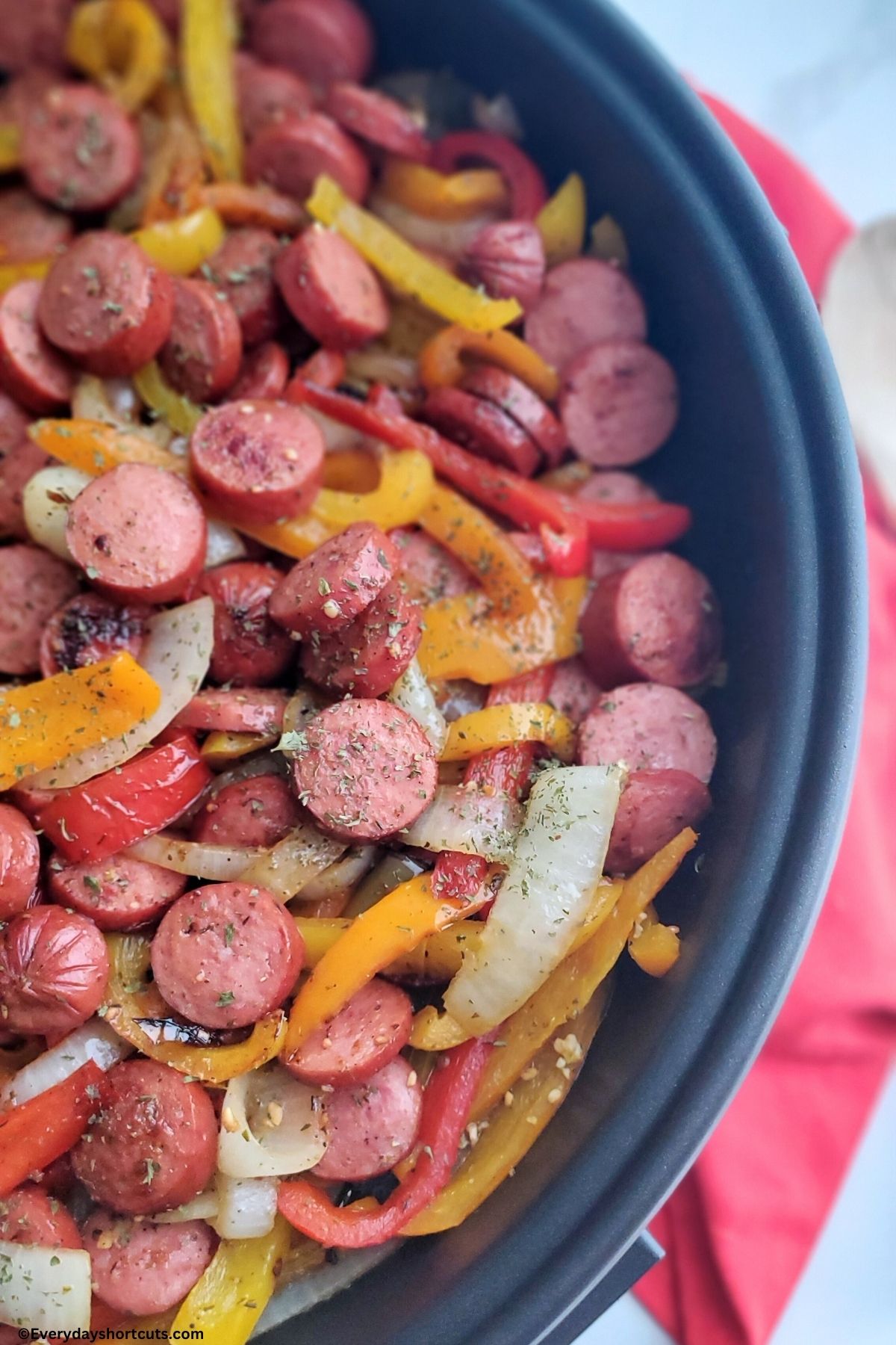 Smoked Sausage, Peppers and Onions - Everyday Shortcuts