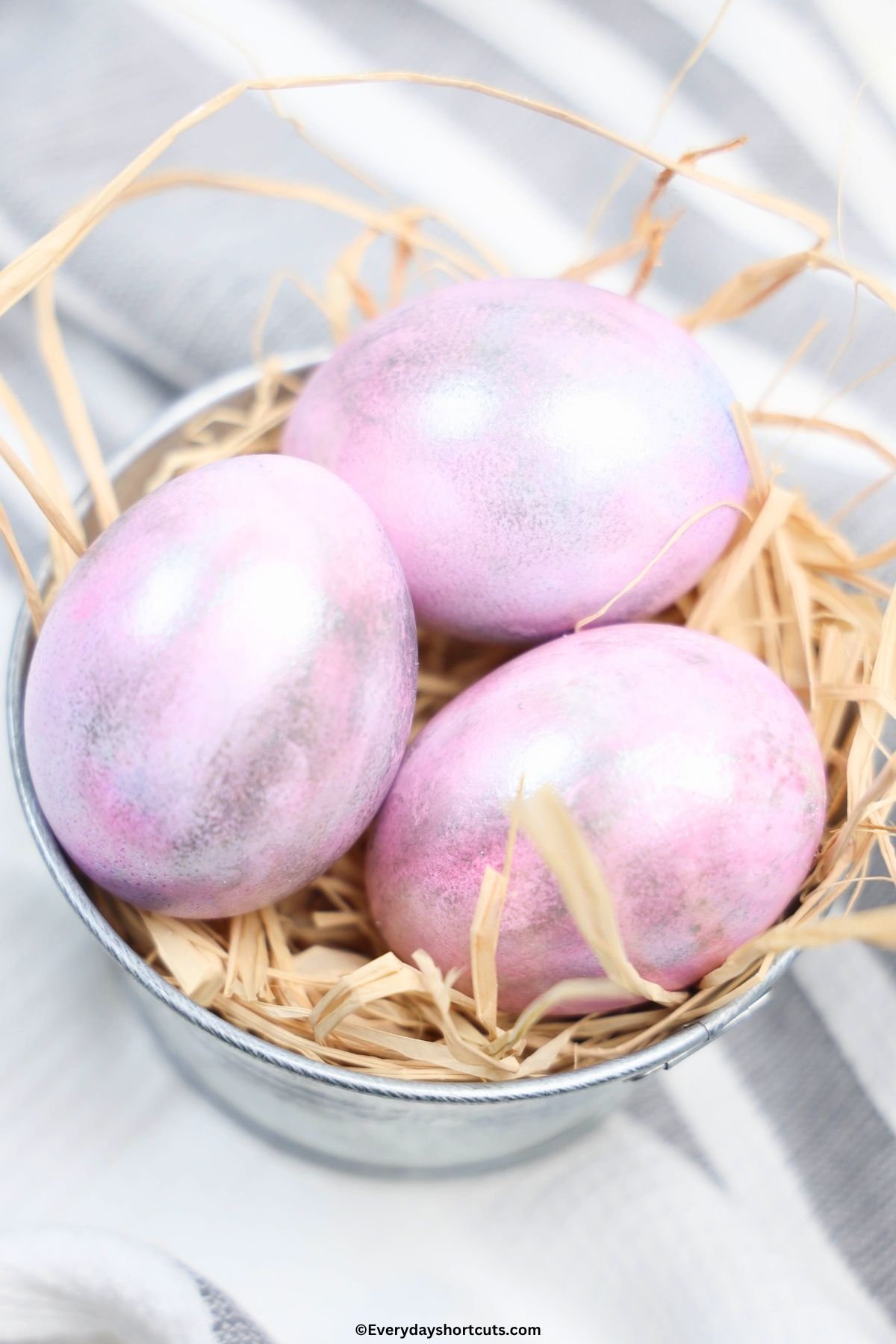 Whipped Cream Dyed Easter Eggs - Everyday Shortcuts